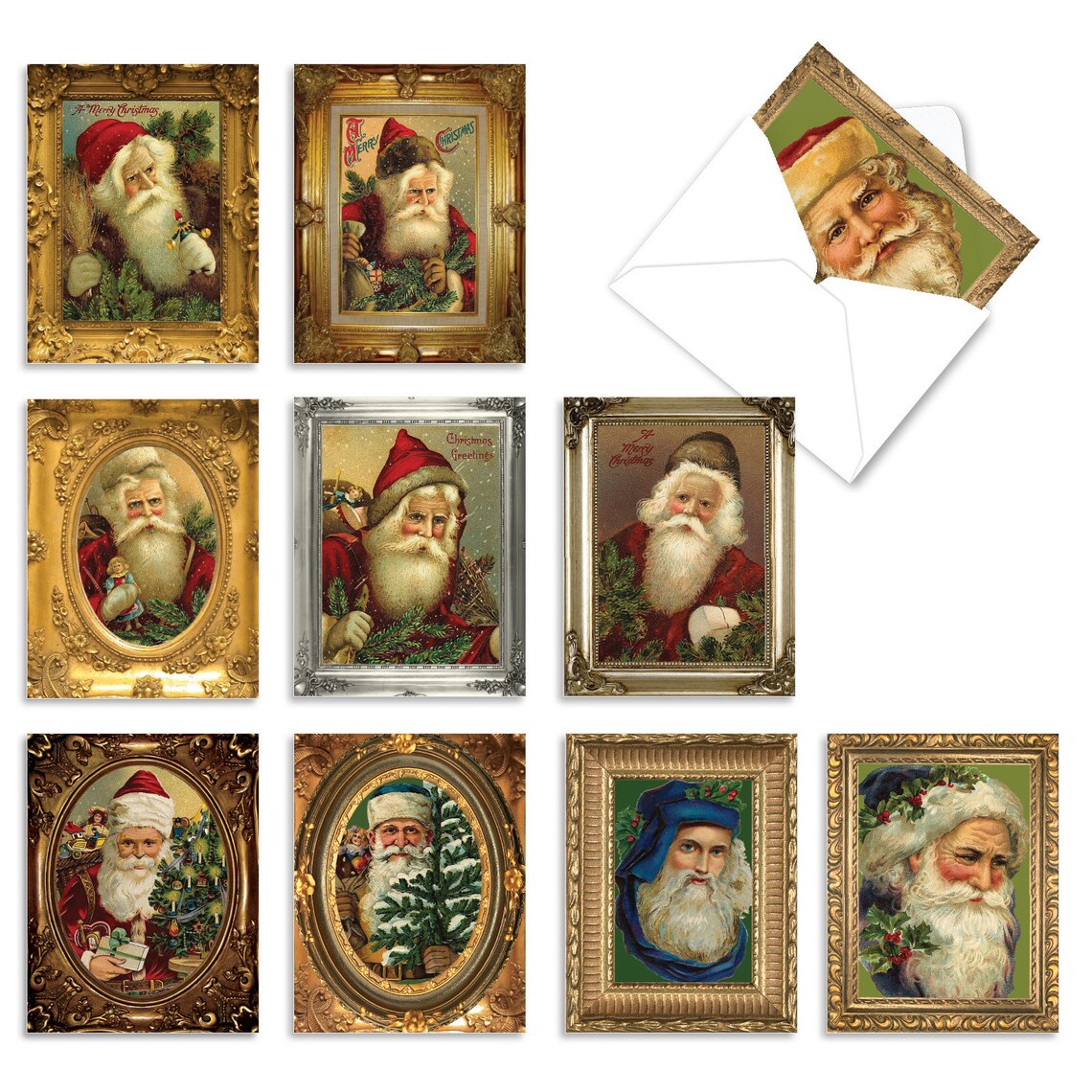 10 Assorted Christmas Notecards Pack Set 4 X 5.12 Inch With - Etsy