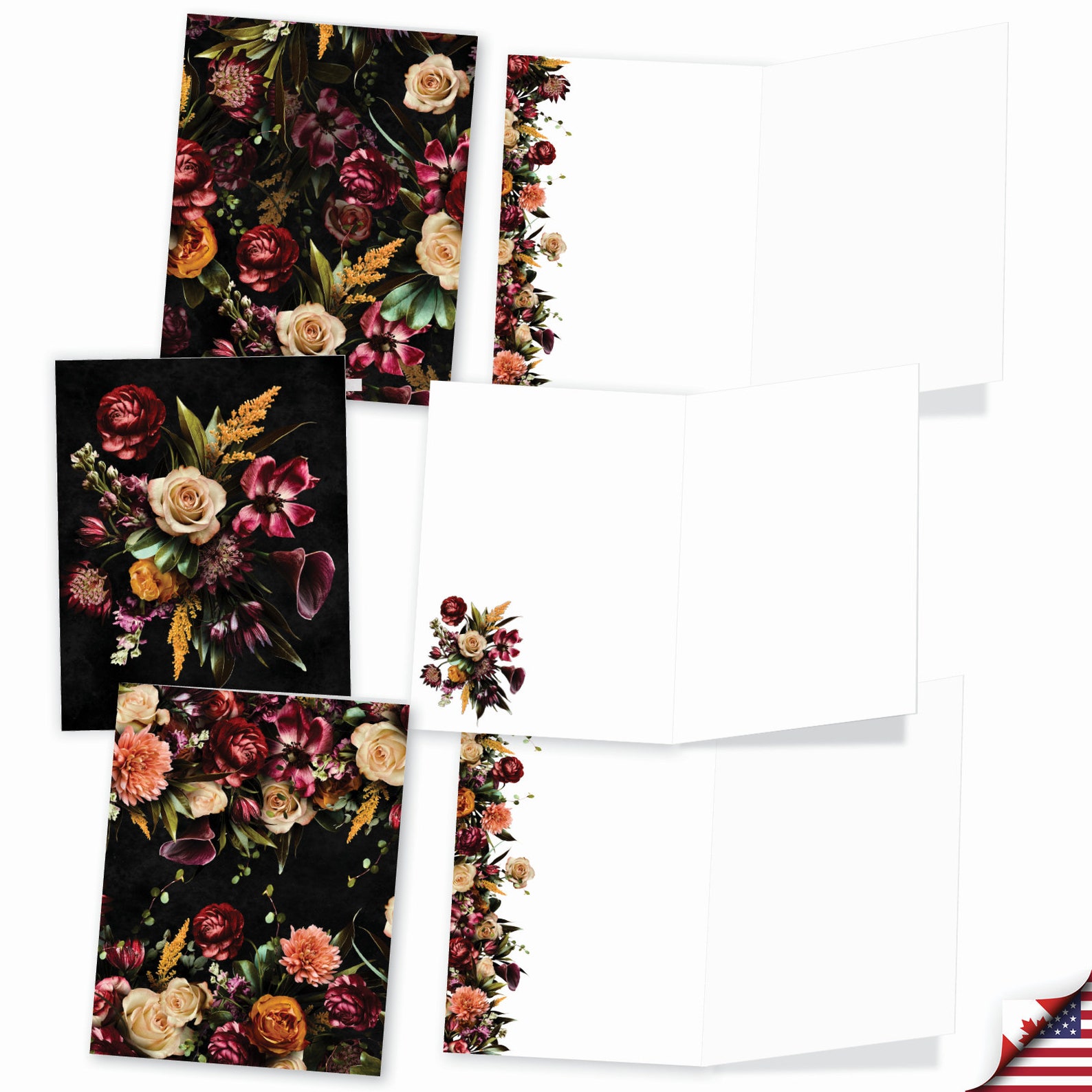 20 Assorted Blank Notecards Set 4 X 5.12 Inch With Envelopes (10 ...