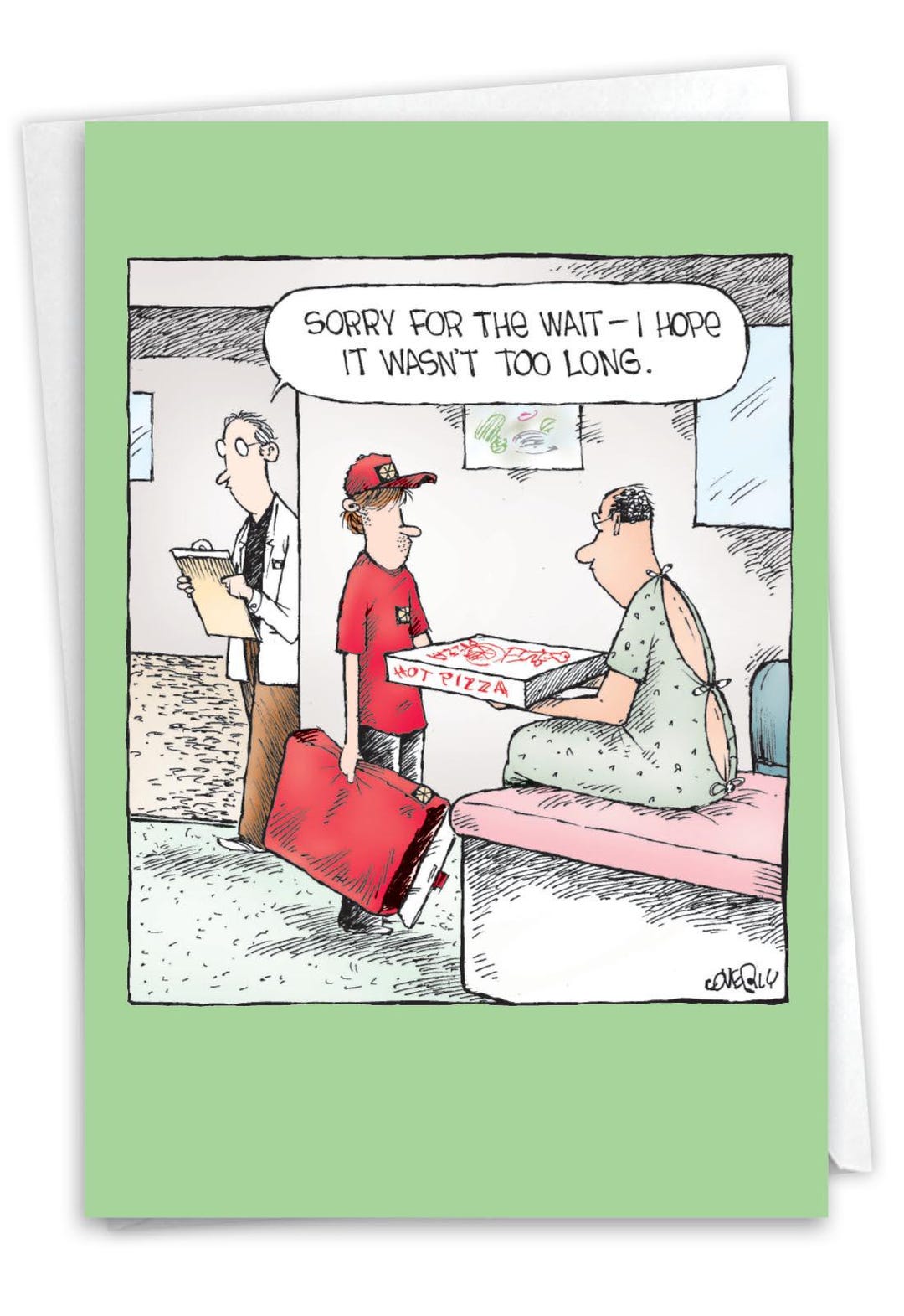 Funny Get Well Greeting Card With 5 X 7 Inch Envelope (1 Card) Long ...