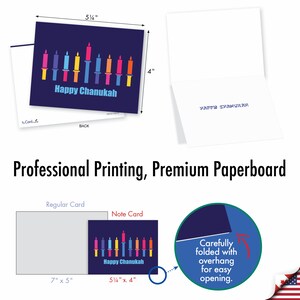 20 Assorted Chanukah Note Cards Set 4x5.12" W/ Envelopes (10 Designs, 2 ...