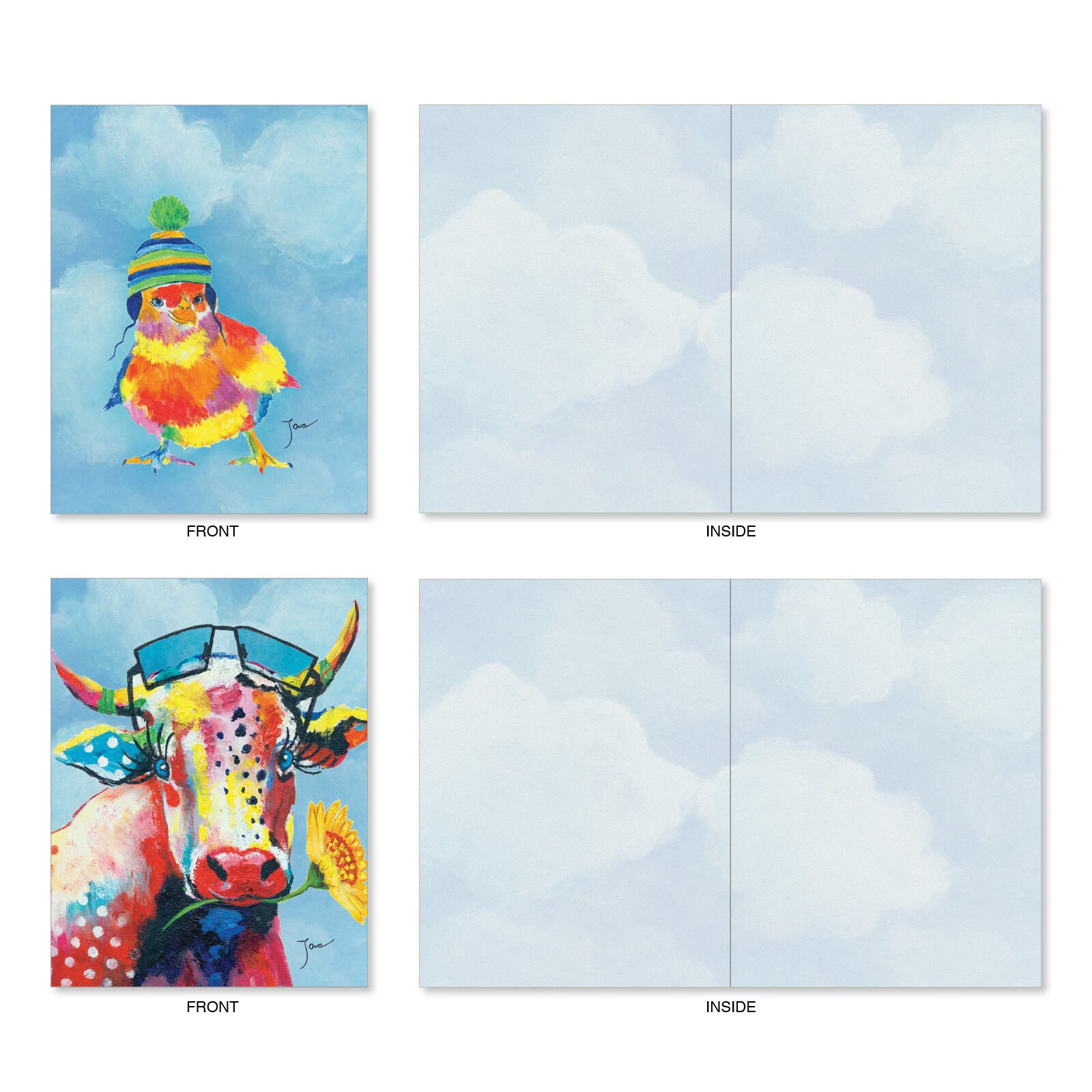 20 Assorted Funny Blank Notecards Bulk Box Set 4 X 5.12 Inch - Etsy