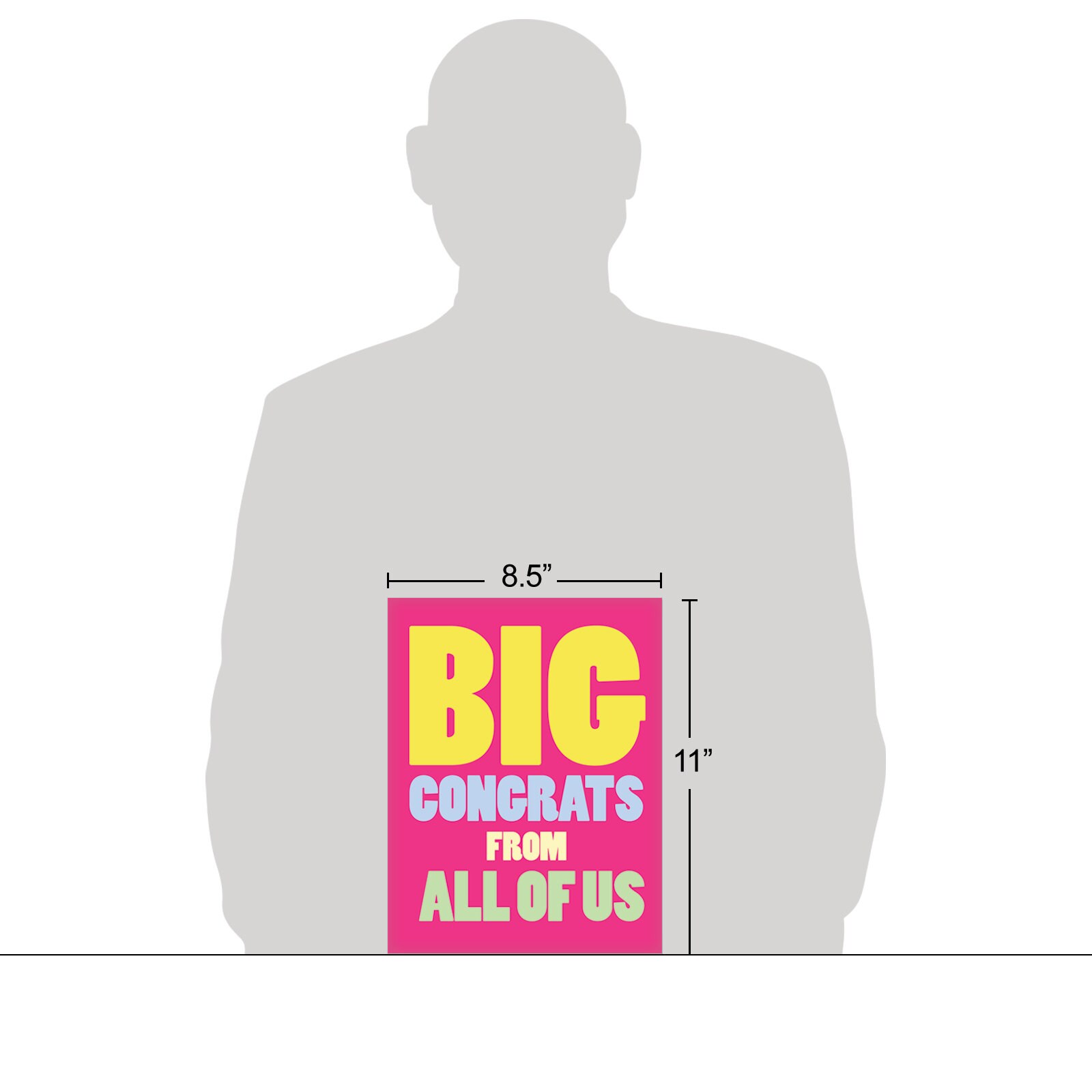 Jumbo Congratulations Paper Card From Us 8.5 X 11 Inch With - Etsy