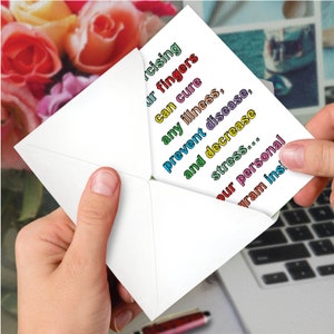 Funny Get Well Greeting Card With Envelope - Exercising Fingers , for ...