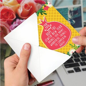 Funny Rosh Hashanah Paper Card With 5 X 7 Inch Envelope (1 Card) Jewish ...