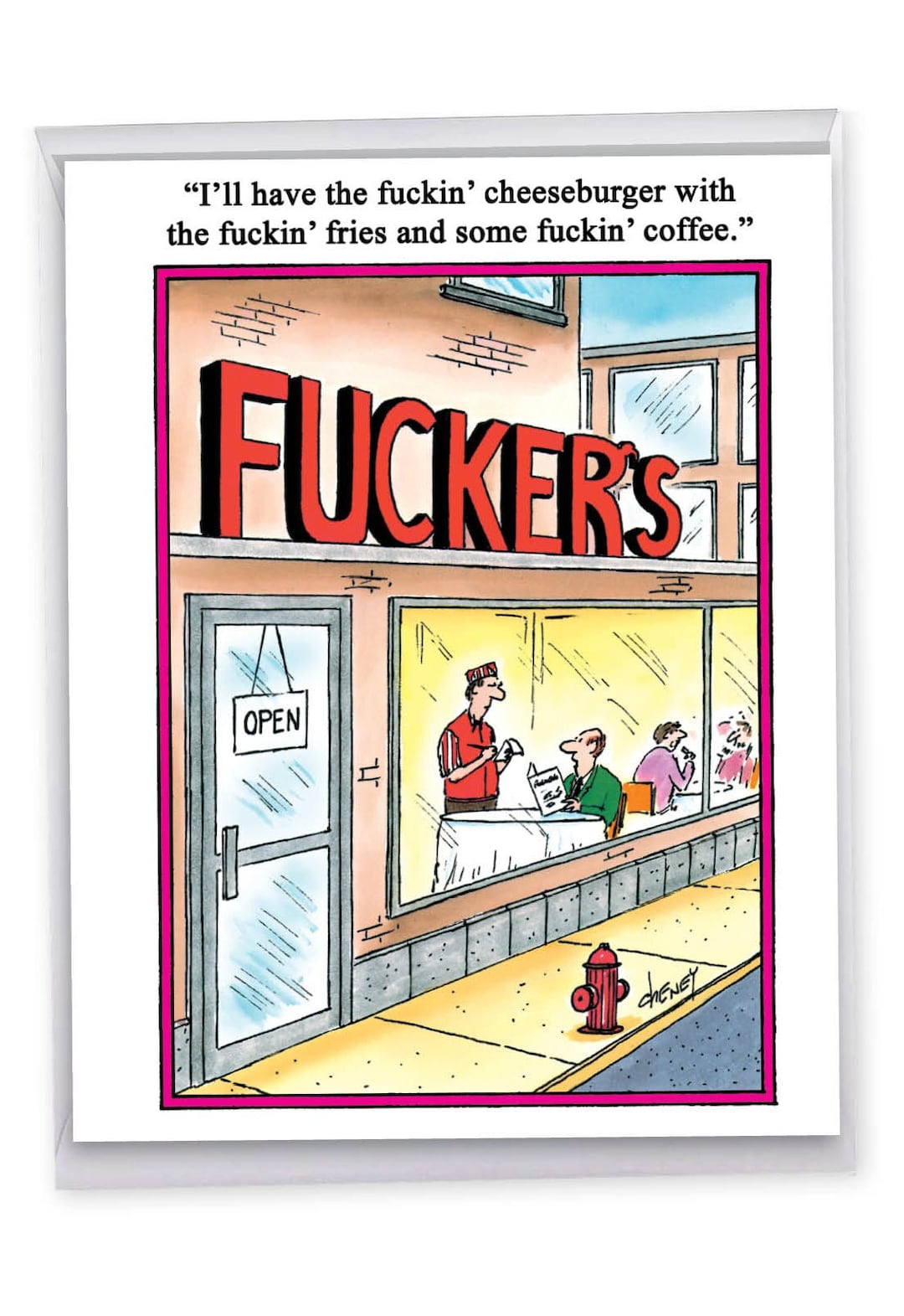 F-ckersfunny Adult Birthday Notecard W/ Envelope (big 8.5 X 11 Inch ...