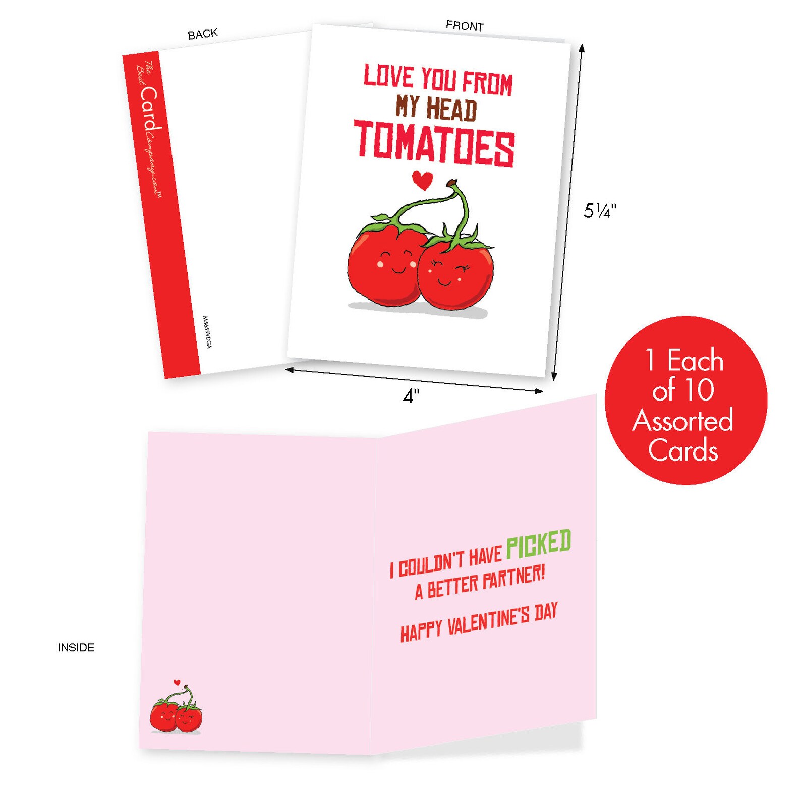 10 Assorted Valentine's Day Note Cards Box Set 4 X 5.12 - Etsy