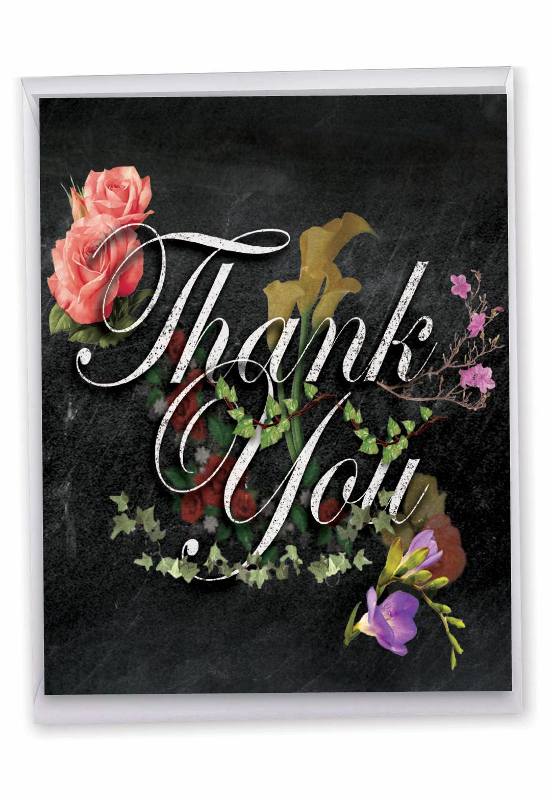 The Best Card Company Jumbo Thank You Greeting Card 8.5 X 11 Inch With ...