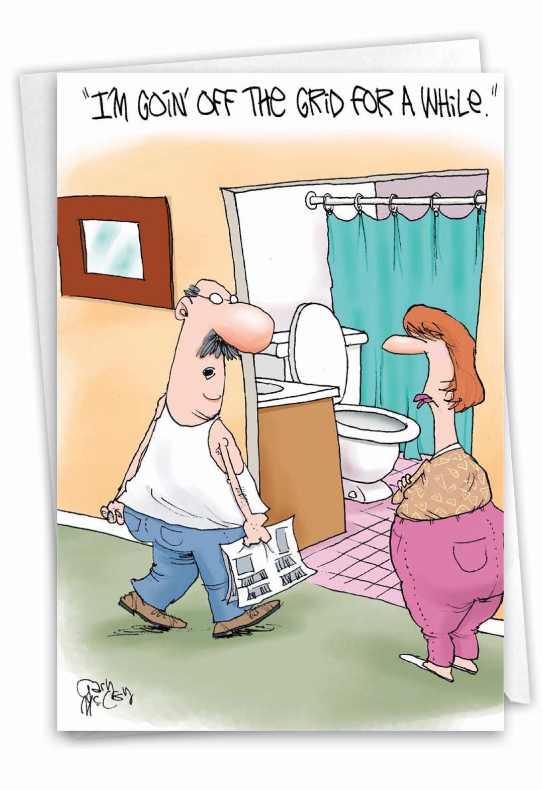 Funny Blank All Occasions Greeting Card With Envelope (1 Card) Blank ...