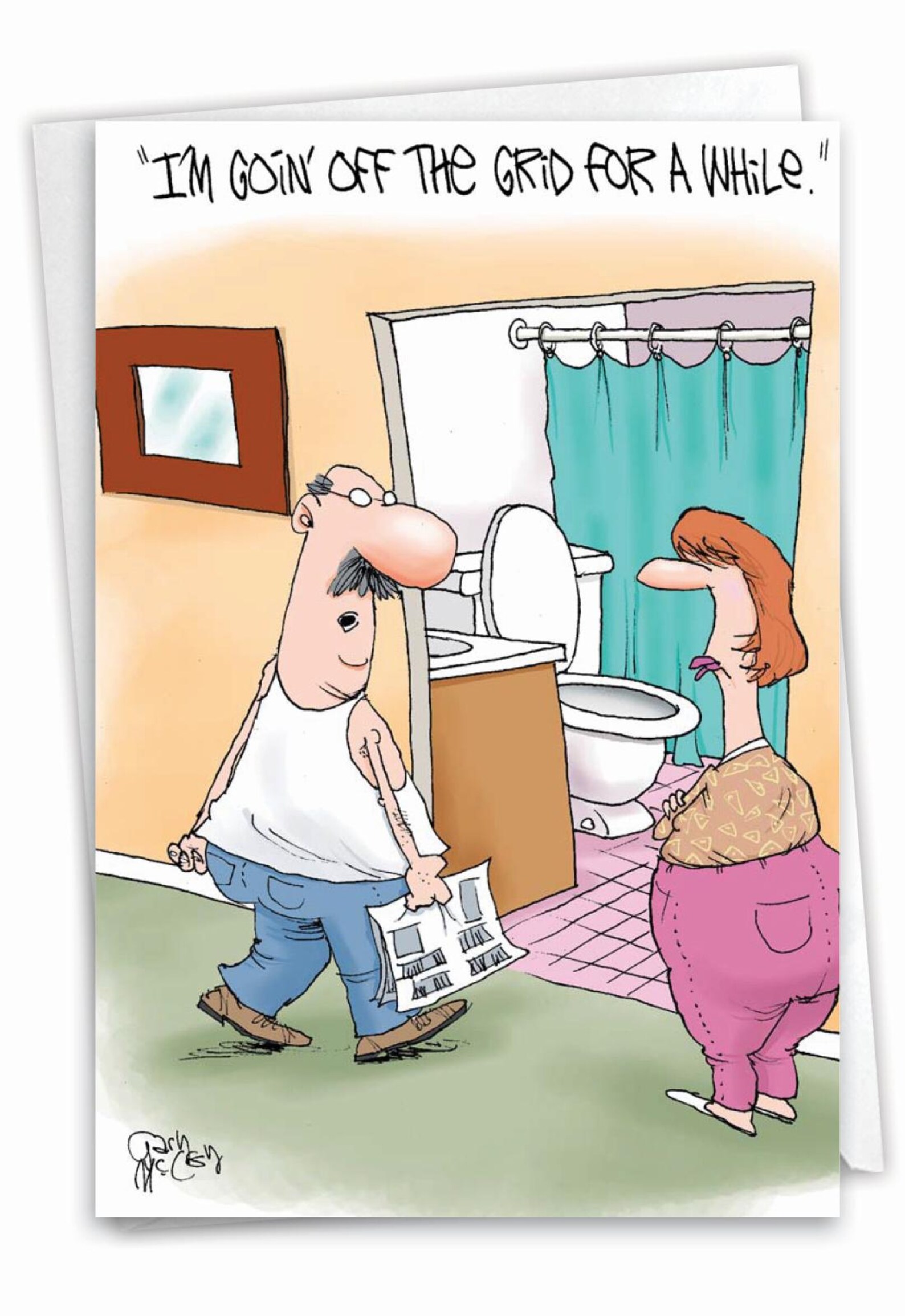 Funny Blank All Occasions Greeting Card With Envelope 1 Card Blank All ...