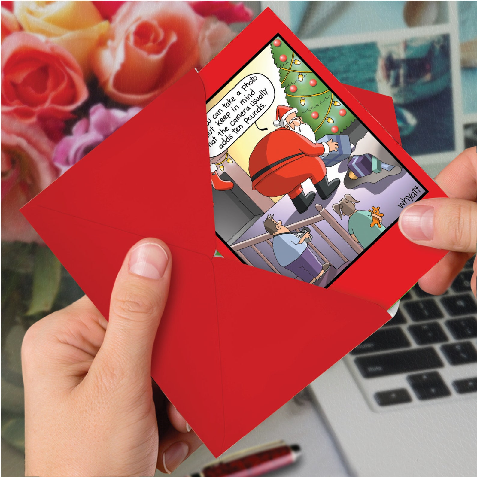 Funny Christmas Paper Card With Envelope - Merry Christmas Holiday ...