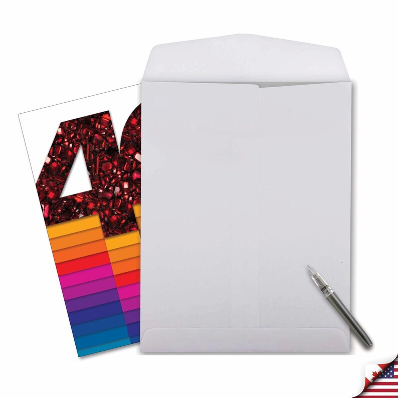 1 Large 40th Milestone Birthday Greeting Card 8.5x11 Inch With Envelope ...