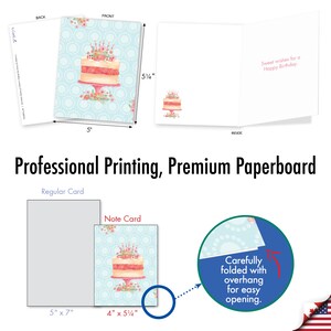 36 Assorted Birthday Note Cards Bulk Set 4 X 5.12 Inch With Envelopes ...