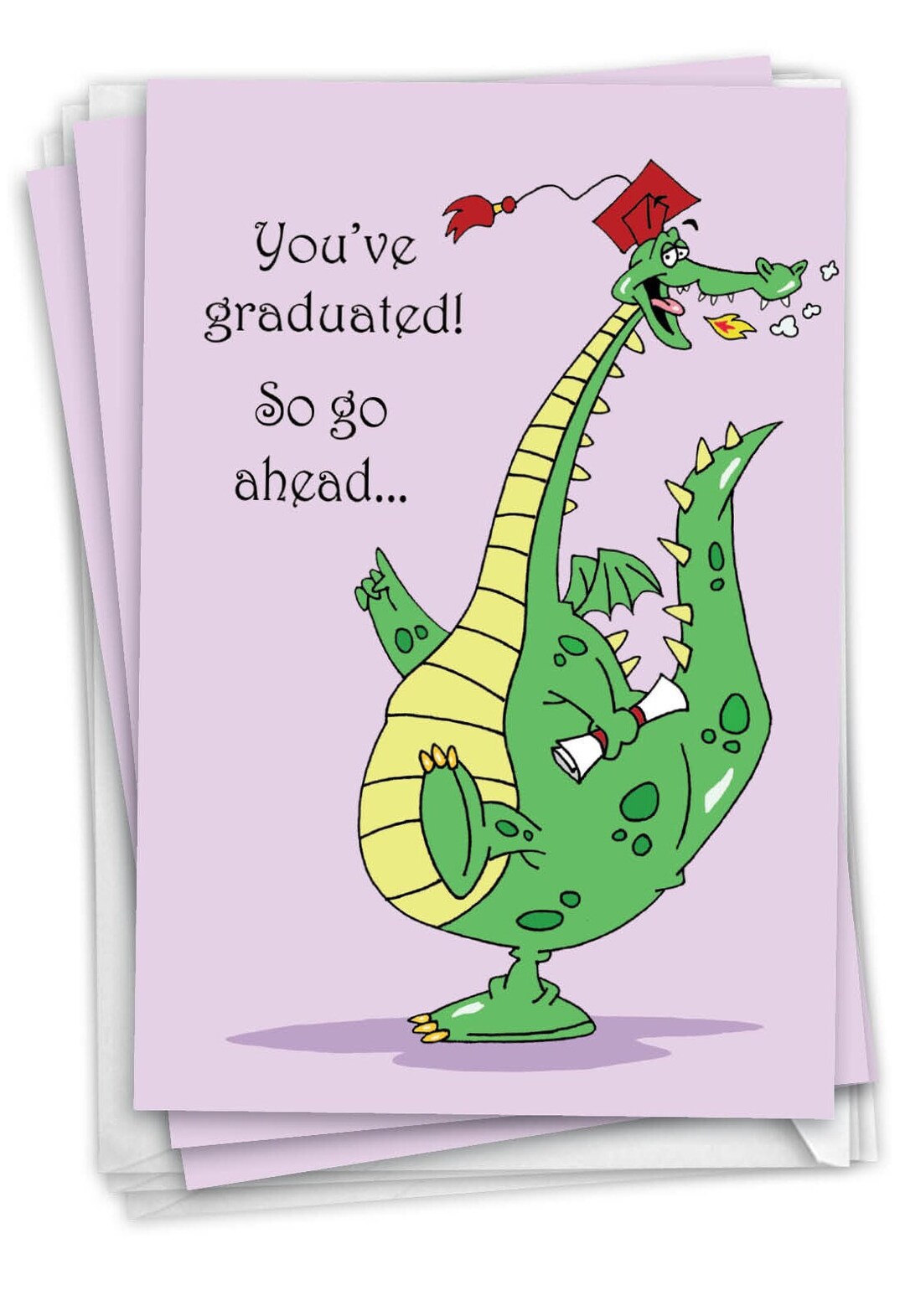 Pack of 3 Funny Graduation Greeting Cards (graduate) With Envelopes (1 ...