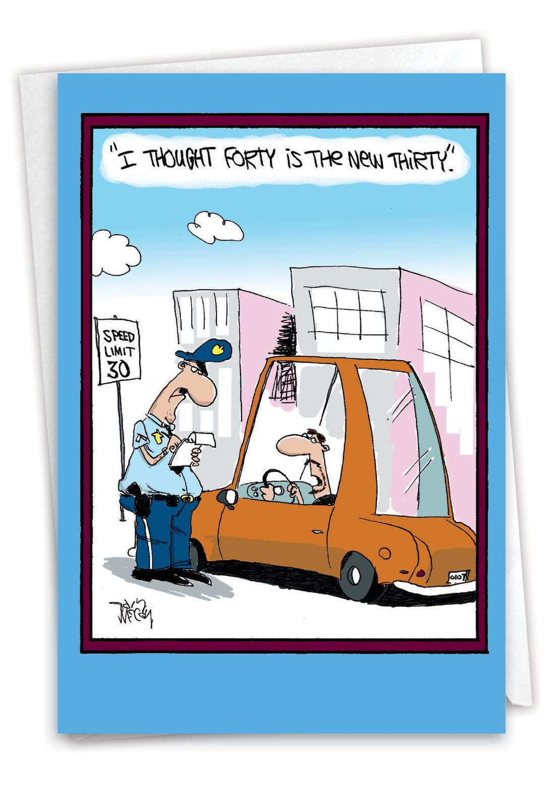 Funny 40th Milestone Birthday Greeting Card With 5 X 7 Inch Envelope (1 ...