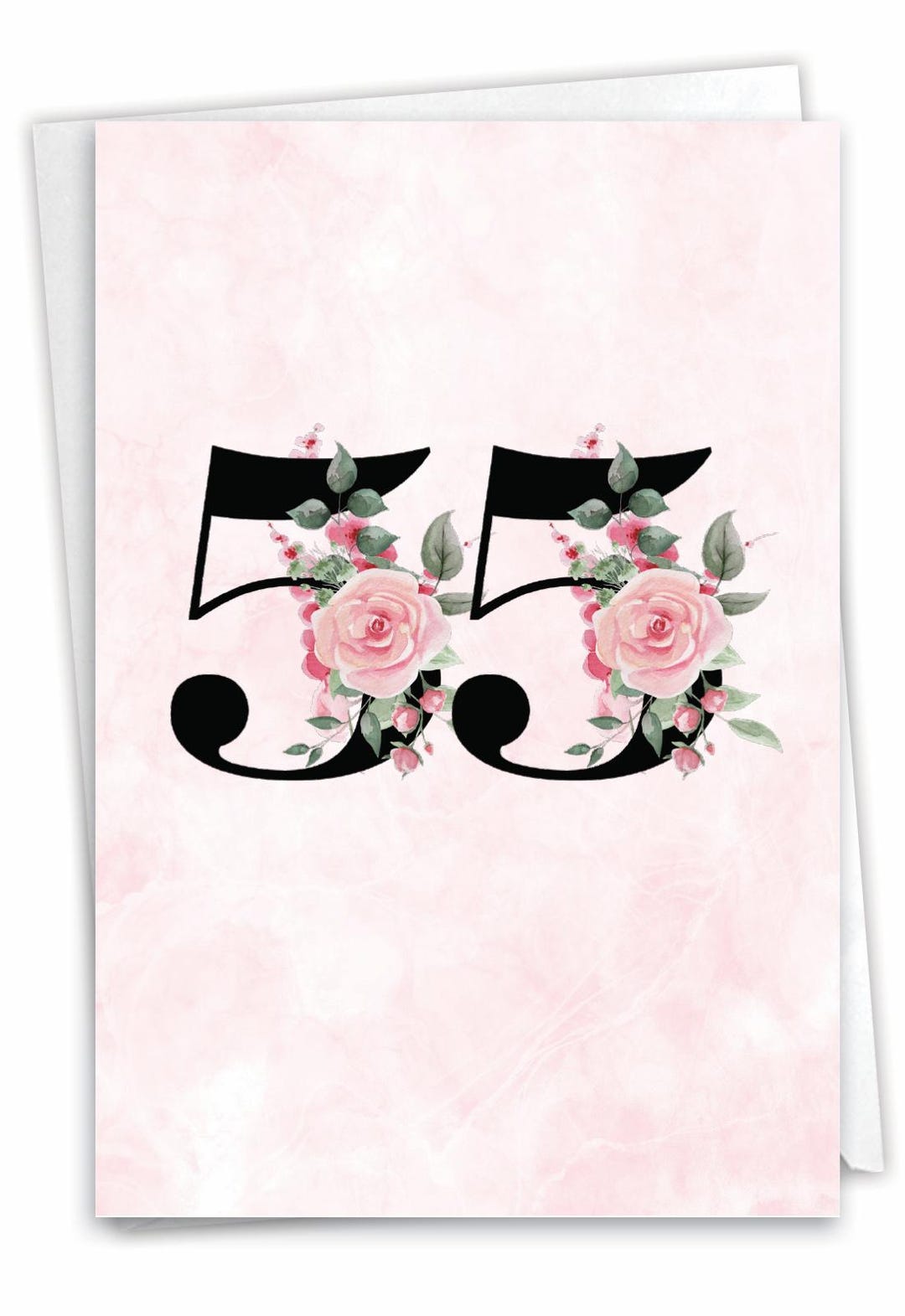 55th Milestone Birthday Greeting Card With 5 X 7 Inch Envelope (1 Card ...