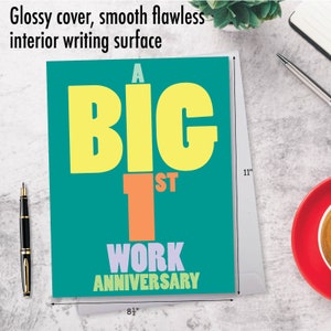 Jumbo 1st Milestone Anniversary Greeting Card 8.5 X 11 Inch W/ Envelope ...
