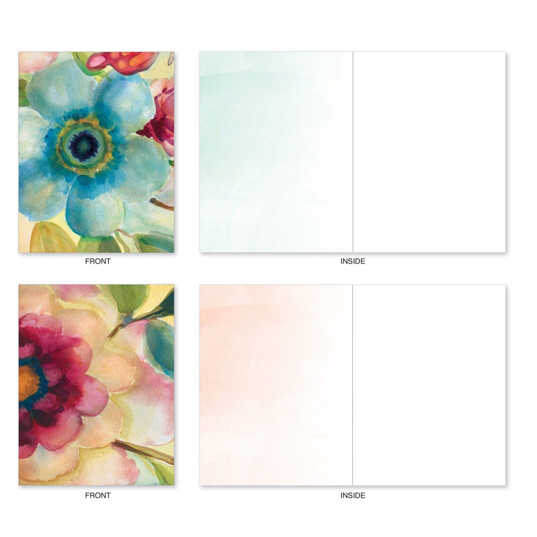 10 Assorted Blank Notecards Pack Set 4 X 5.12 Inch With - Etsy