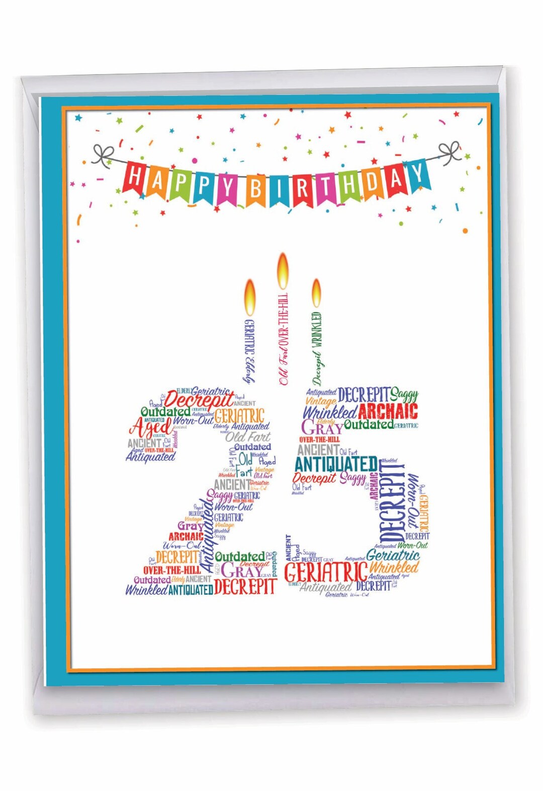 Jumbo 25th Milestone Birthday Greeting Card 8.5 X 11 Inch With Envelope ...