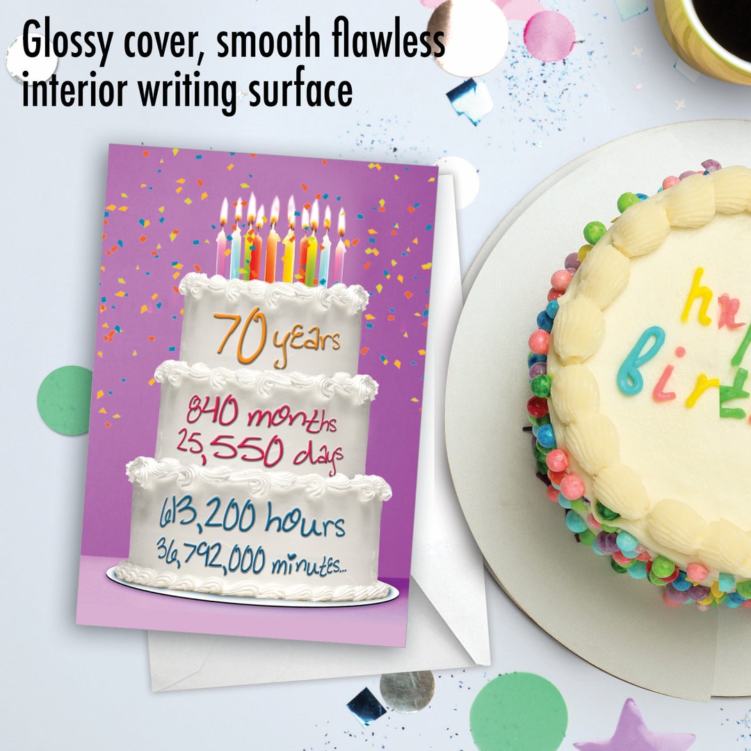 Hysterical 70th Milestone Birthday Greeting Card With 5x7 Inch Envelope ...