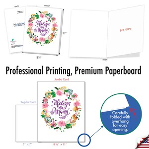 Jumbo Spanish Mother's Day Paper Card 8.5 X 11 Inch W/ Envelope (1 Pack ...