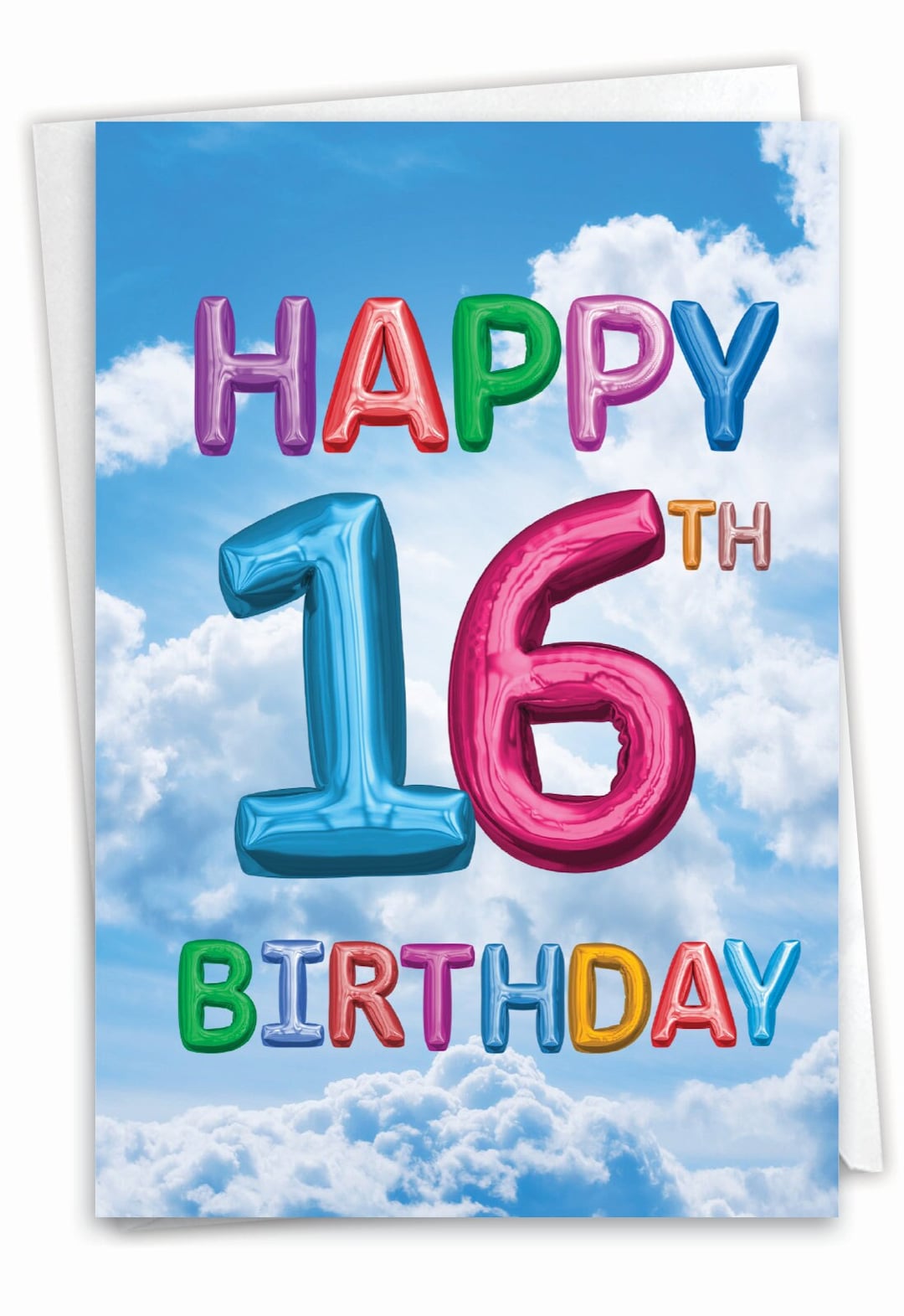 Beautiful 16th Milestone Birthday Greeting Card With 5 X 7 Inch ...