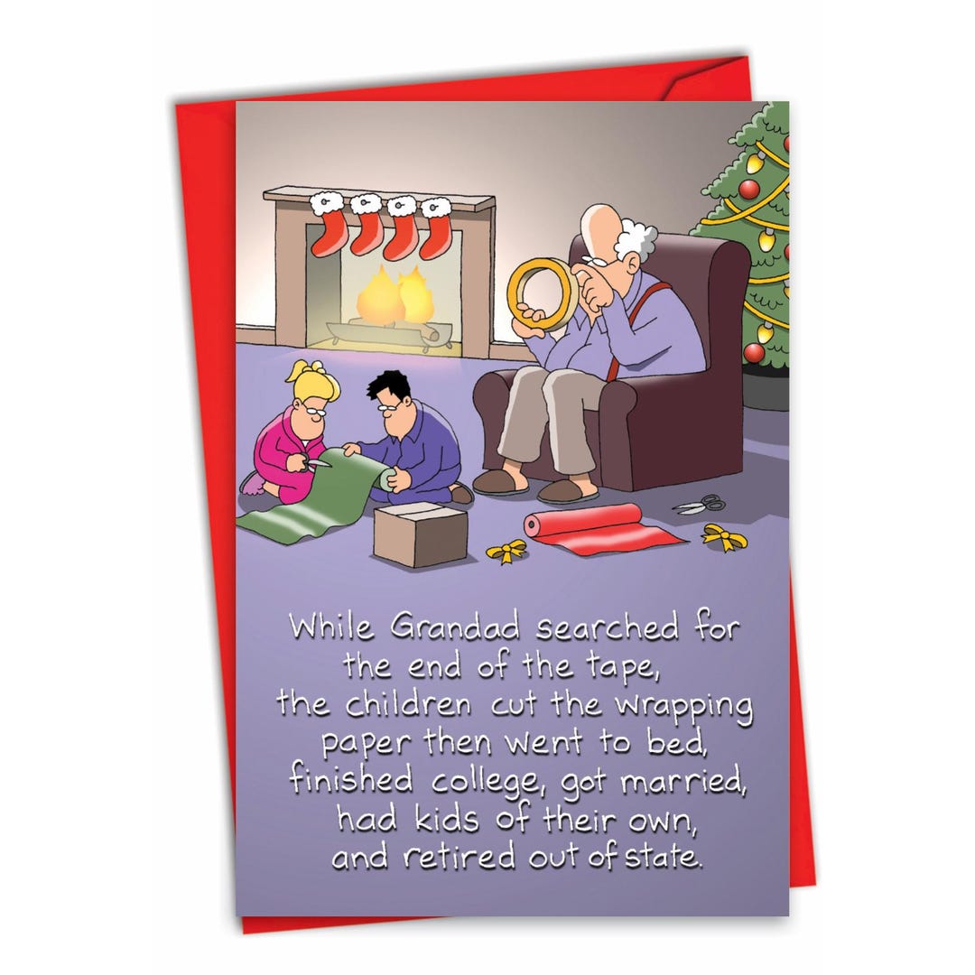Blank Christmas Paper Card W/ Envelope (1 Card) Merry Christmas Holiday ...