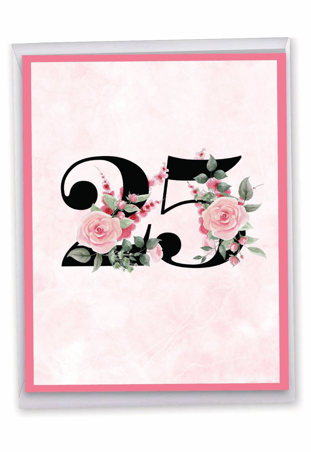 Jumbo 25th Milestone Anniversary Greeting Card 8.5 X 11 Inch With ...