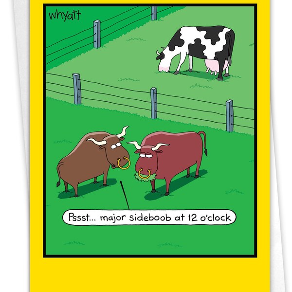 Cow Greeting Card - Etsy