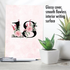 18th Milestone Birthday Greeting Card With Envelope (1 Card) Floral Age ...