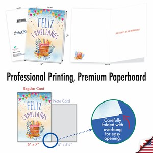 Spanish Birthday Greeting Card With Envelope 1 Card Bday Maravilloso ...