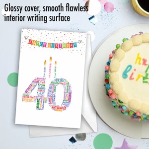 40th Milestone Birthday Greeting Card With 5 X 7 Inch Envelope 1 Card ...