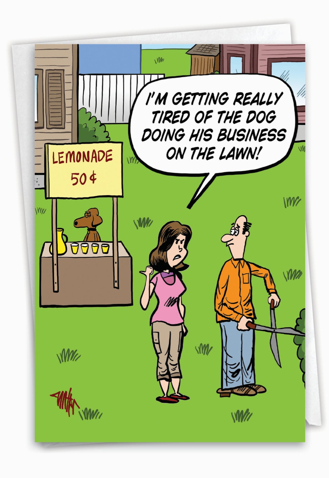 Funny Birthday Greeting Card W/ Envelope (1 Card) Bdaydog Business, for ...