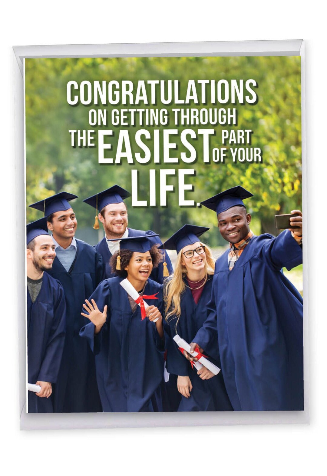 Big Funny Graduation Card (8.5 X 11 Inch) Funny Grad Notecard for ...