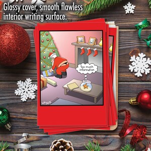 12 Funny Christmas Greeting Cards Bulk Pack W/ Envelopes (1 Design12 ...