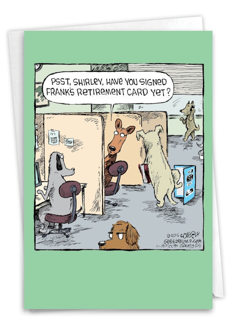 Humorous Retirement Greeting Card With 5 X 7 Inch Envelope - Frank's ...
