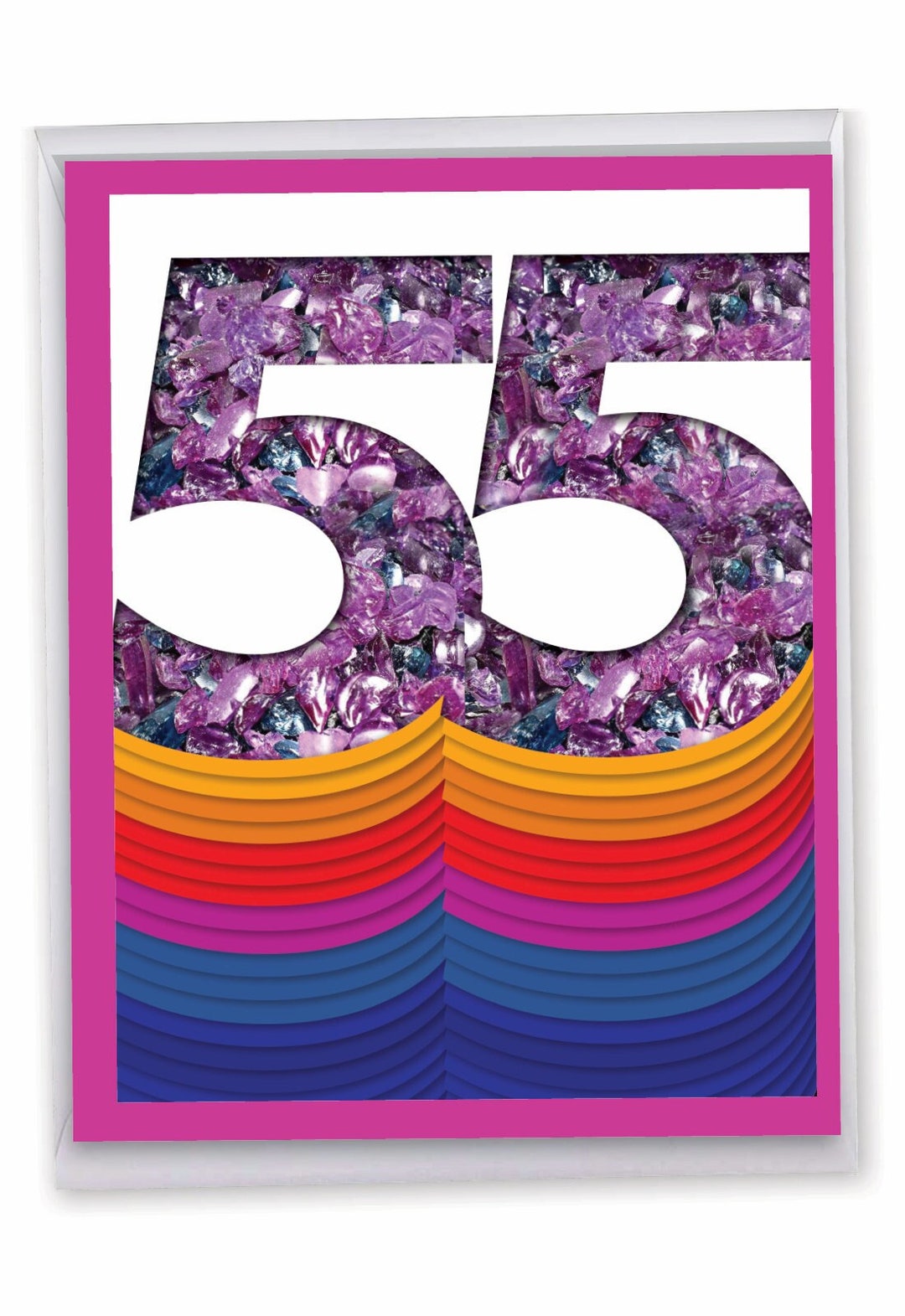 Extra Large 55th Milestone Birthday Greeting Card 8.5 X 11 Inch With ...