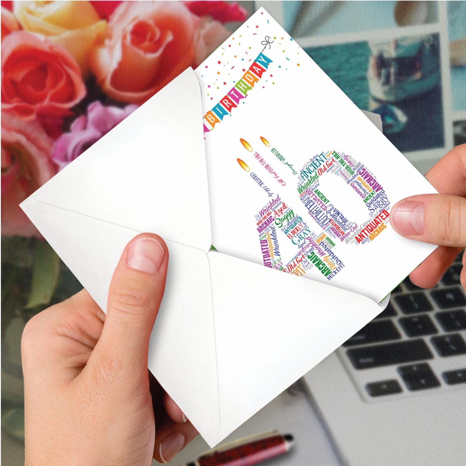 40th Milestone Birthday Greeting Card With 5 X 7 Inch Envelope (1 Card ...