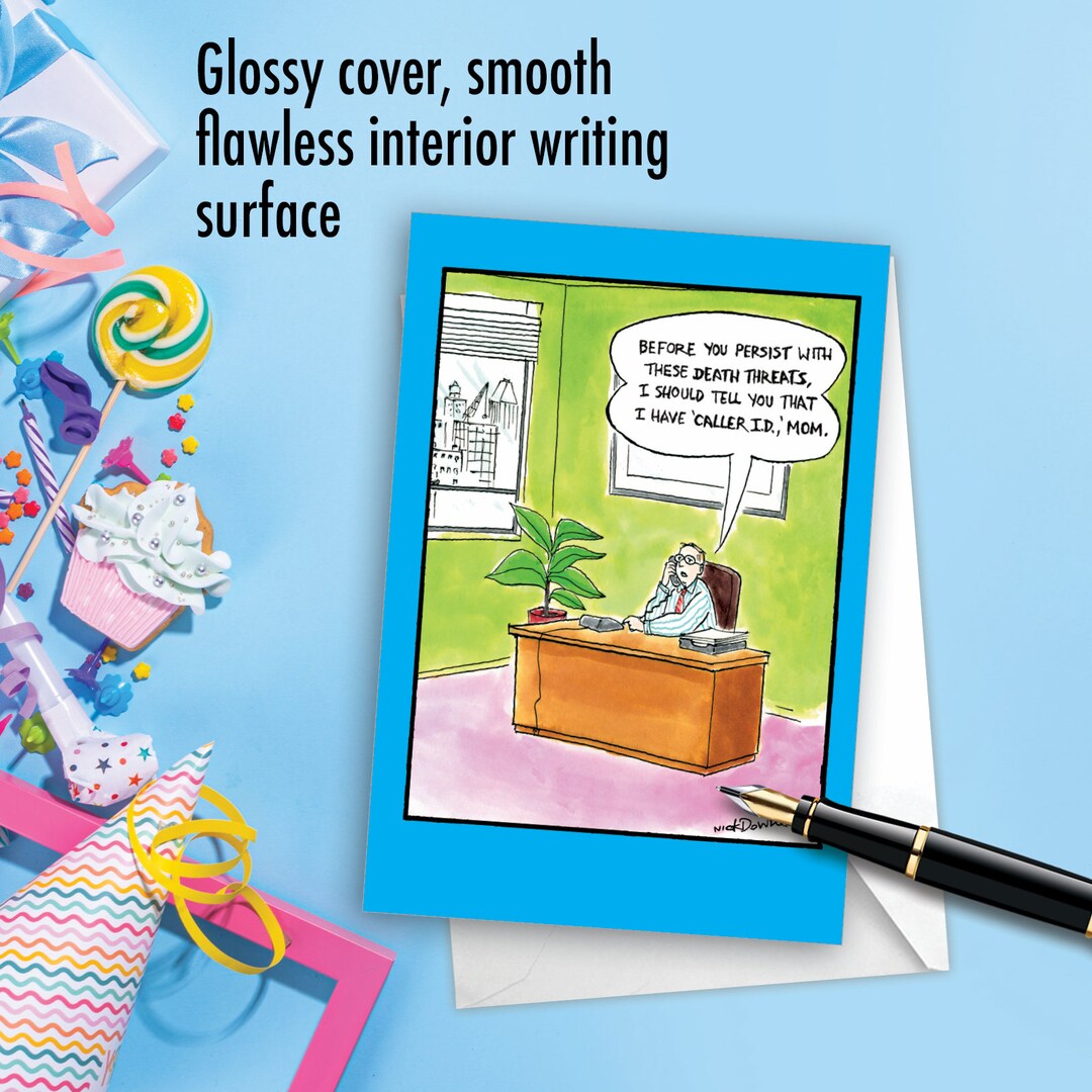 Caller ID Birthday- Funny Birthday Card With Envelope for Him or Her - Etsy