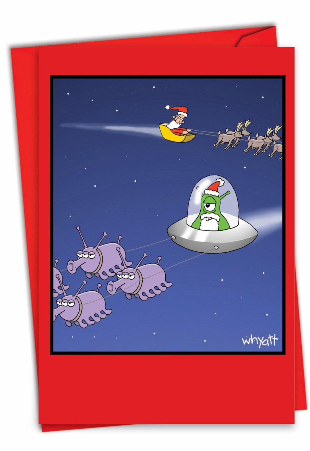 Funny Christmas Paper Card With Envelope - Merry Christmas Holiday ...