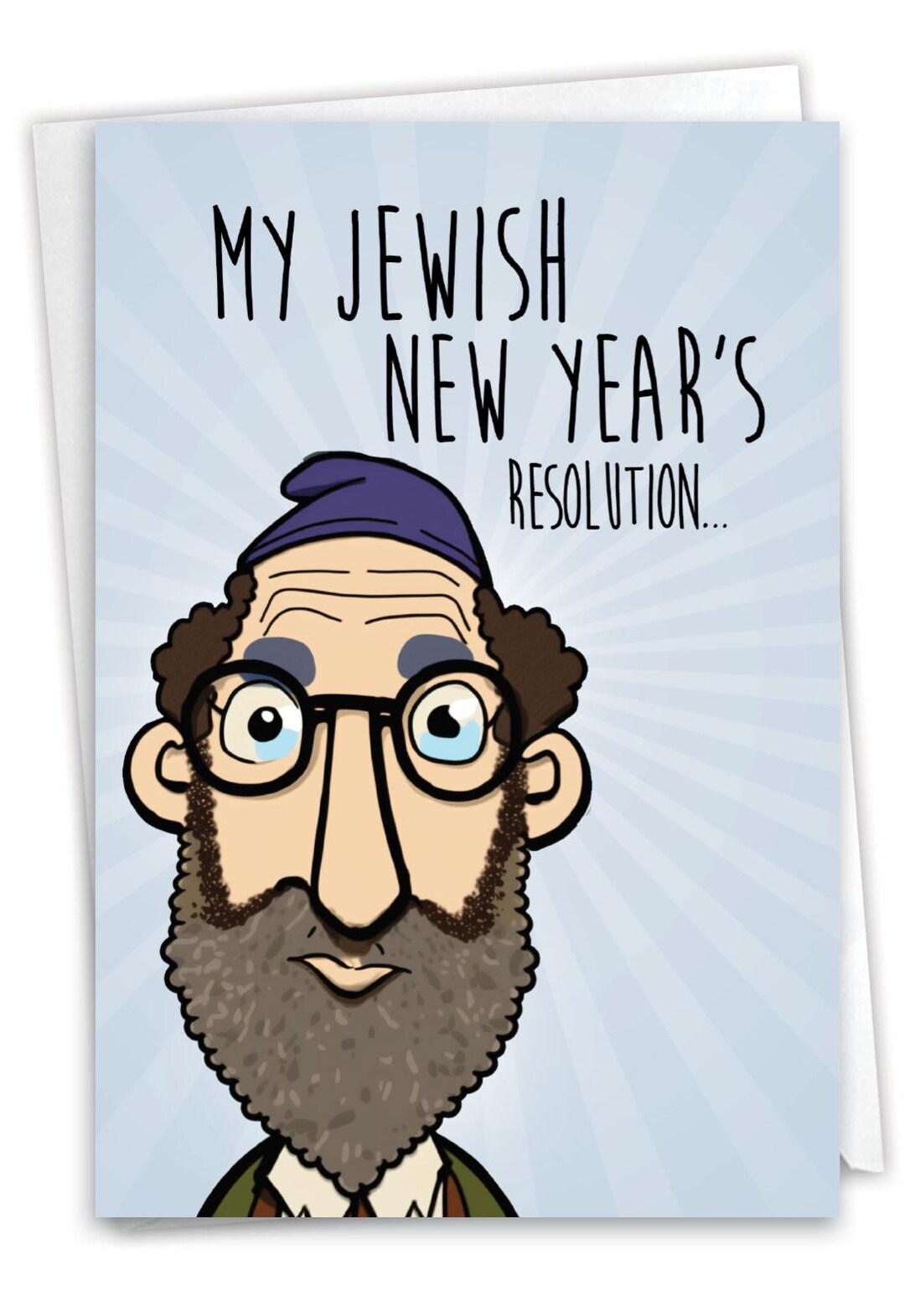 Funny Rosh Hashanah Greeting Card With 5 X 7 Inch Envelope (1 Card ...