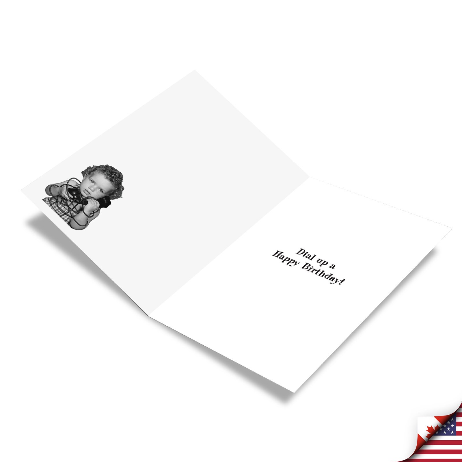 Funny Birthday Greeting Card W/ Envelope - Telephone Cord - Little Girl ...