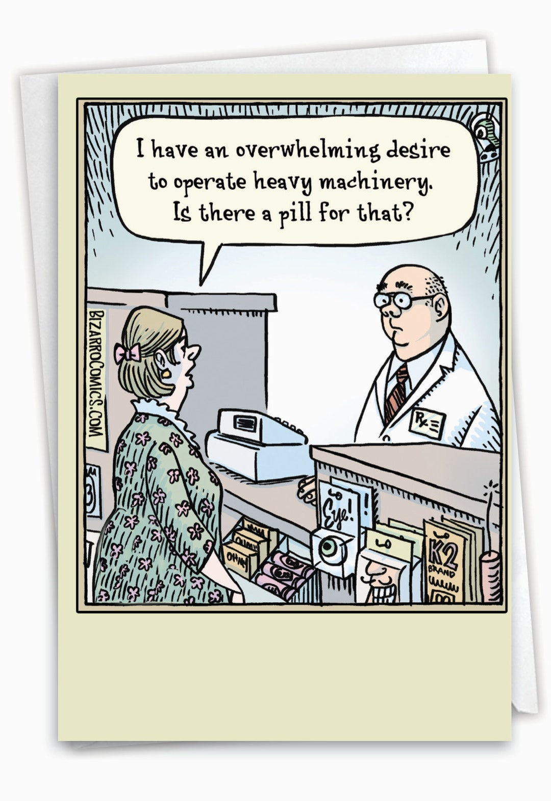 Heavy Machinery Birthday- Funny Birthday Card With Envelope for Him or ...