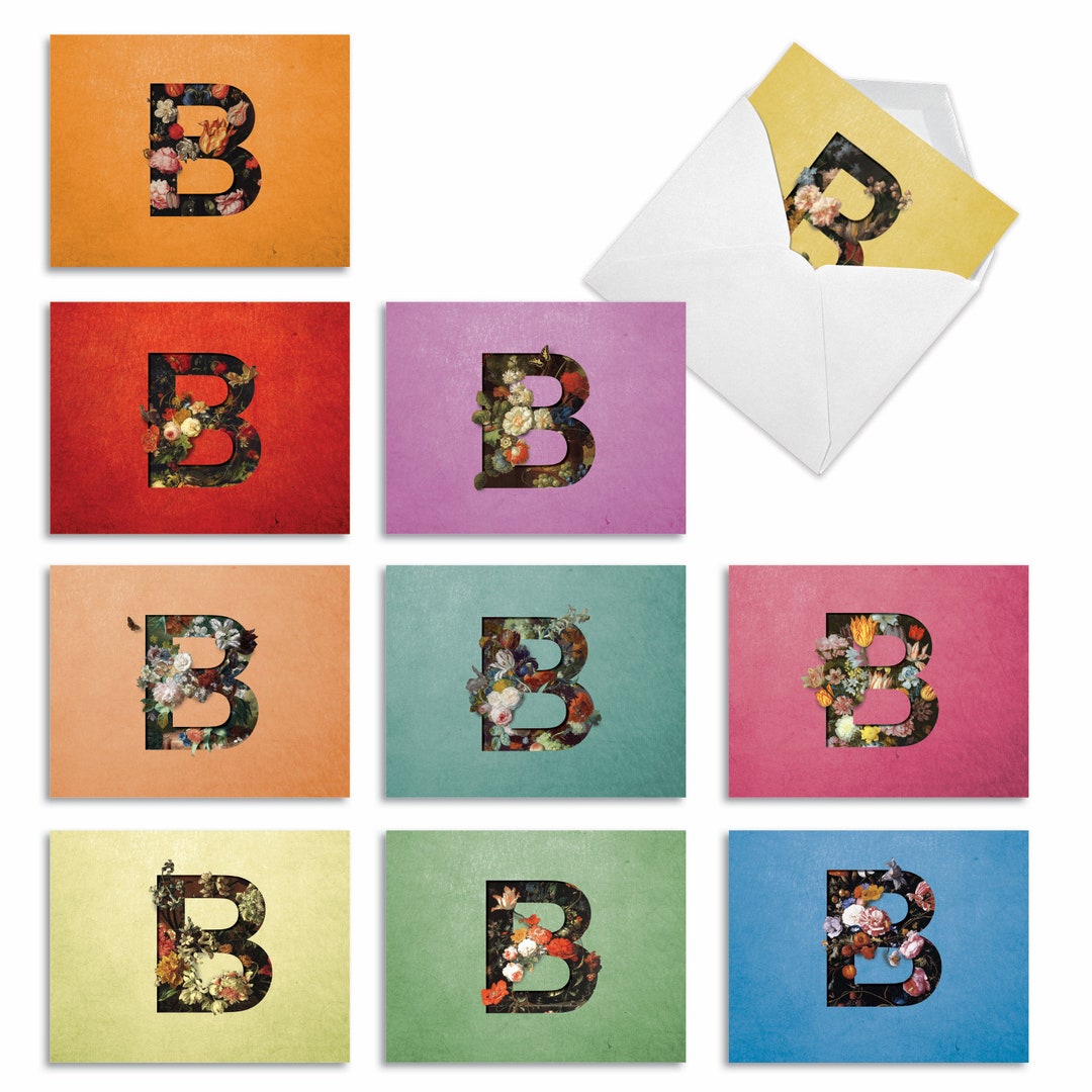 10 Assorted Blank Note Cards Bulk Pack Set 4 x 5.12 Inch with Envelopes ...