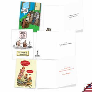 20 Assorted Set Funny Birthday Greeting Cards With Envelopes (10 ...