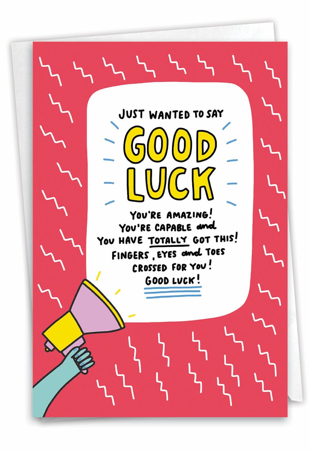 Funny Good Luck Greeting Card With 5 X 7 Inch Envelope (1 Card) You Got ...