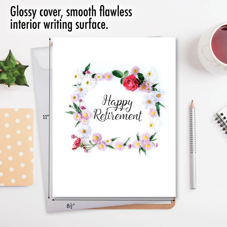 Jumbo Retirement Greeting Card From Us 8.5x11 Inch With Envelope (1 ...
