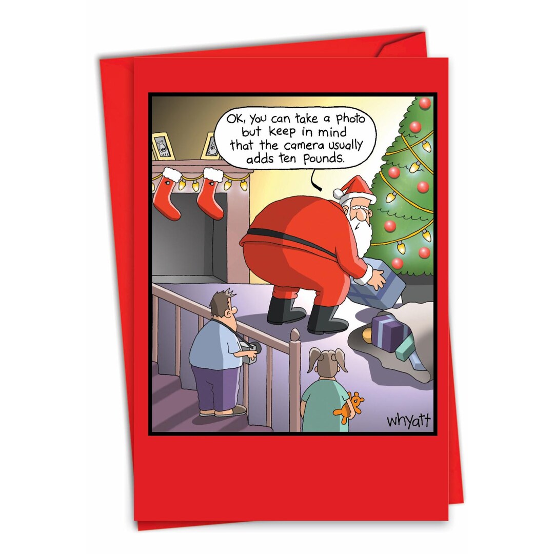 Funny Christmas Paper Card With Envelope - Merry Christmas Holiday ...