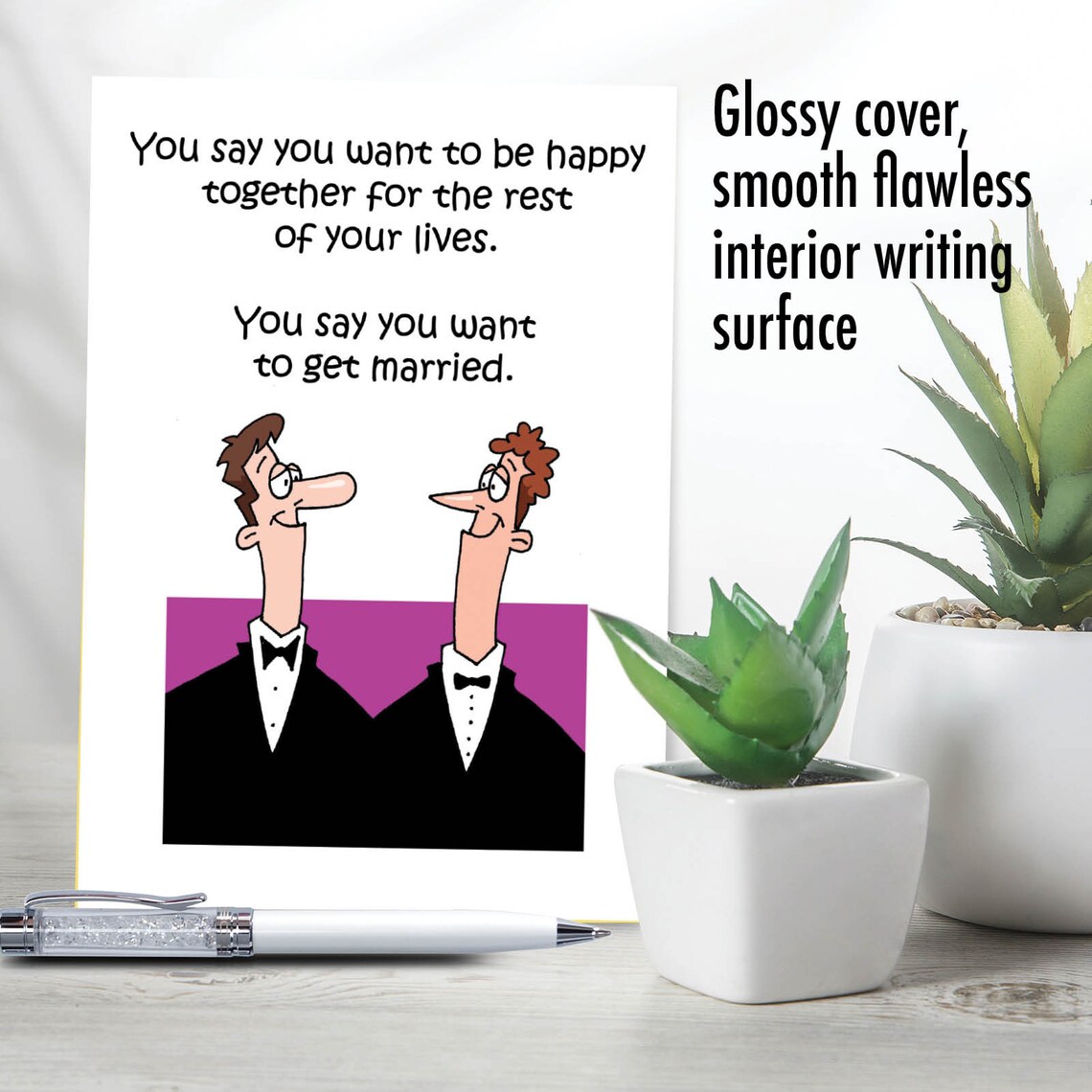 Funny Wedding Congratulations Paper Card With Envelope - Congrats ...