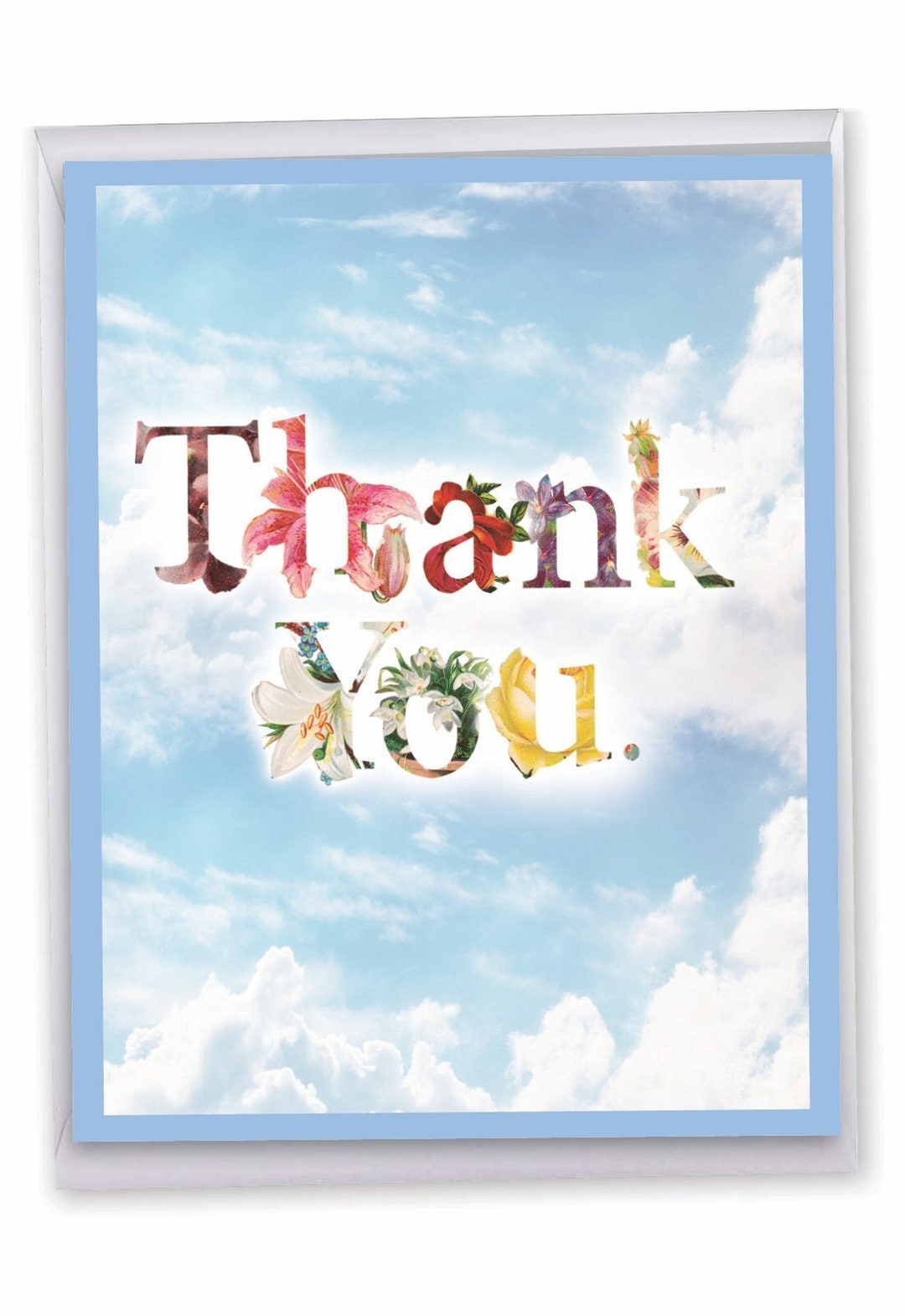 Extra Large Thank You Greeting Card From Us 8.5 X 11 Inch With Envelope ...