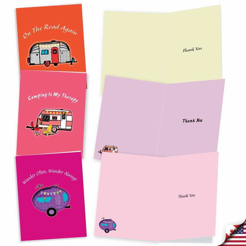 10 Assorted Thank You Notecards Set 4 X 5.12 Inch W/ Envelopes (10 ...